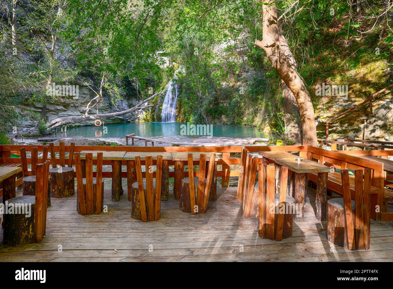 Landscape with Adonis Baths Waterfalls, Paphos, Cyprus Stock Photo - Alamy