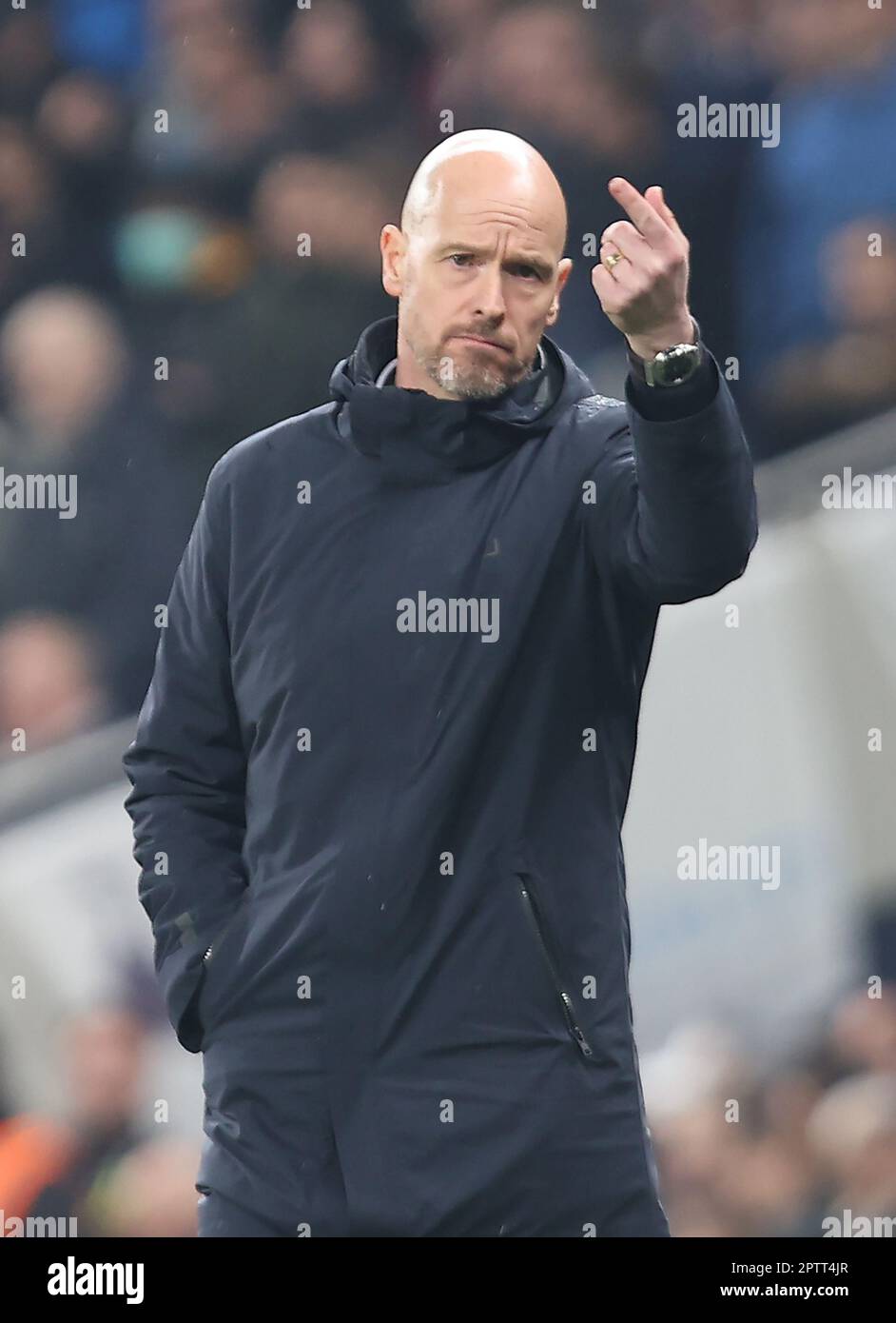 Manchester United manager Erik ten Hag during the English Premier ...