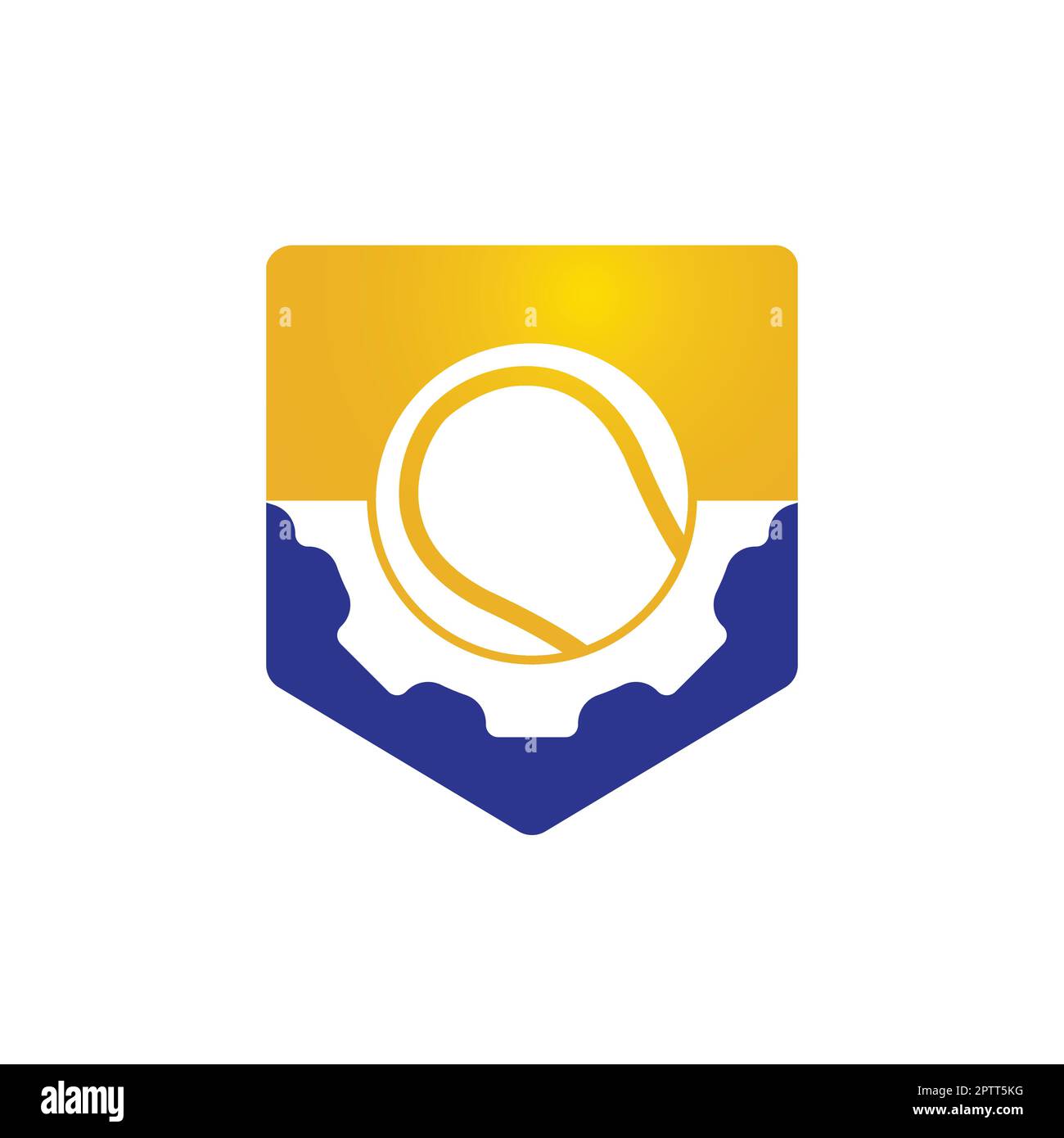 Tennis Gear vector logo design template. Unique tennis and industrial ...