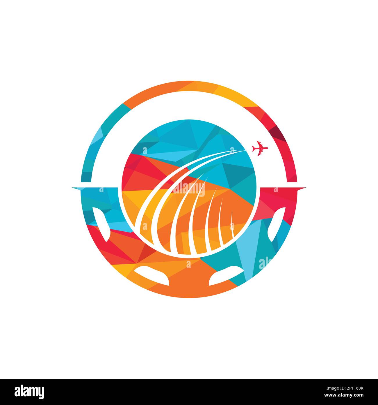 Gear travel vector logo design. Abstract airplane travel fly with gear ...