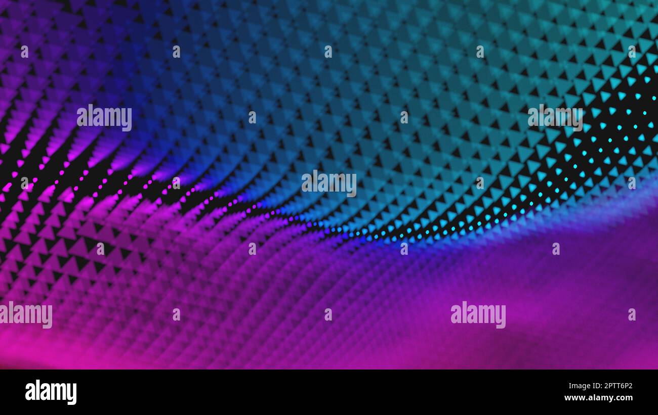 High technology, data grid visualization, information flow. Digital 3D ...