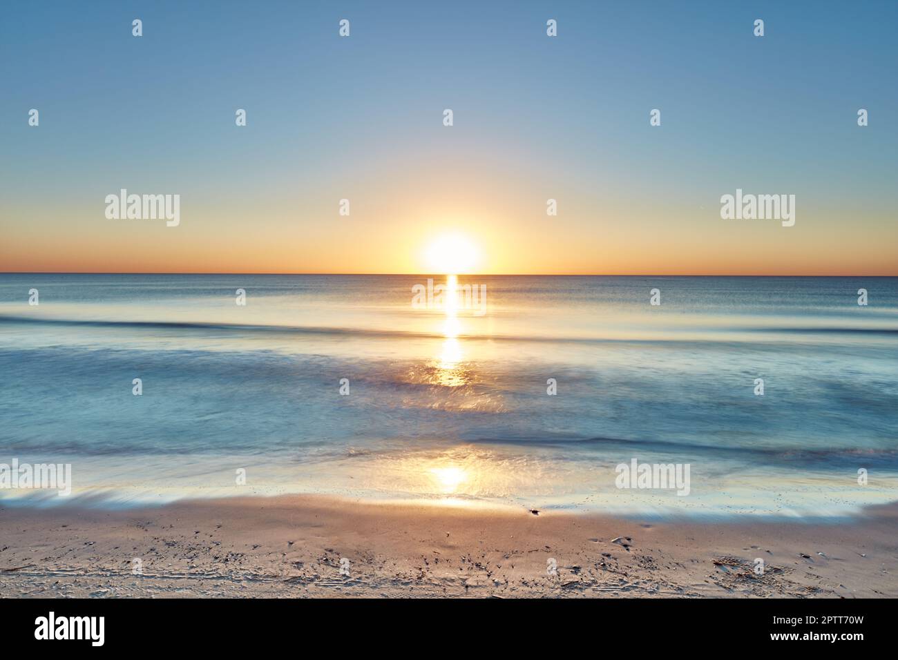 Beautiful copyspace west coast of Jutland in Denmark. Ocean waves ...