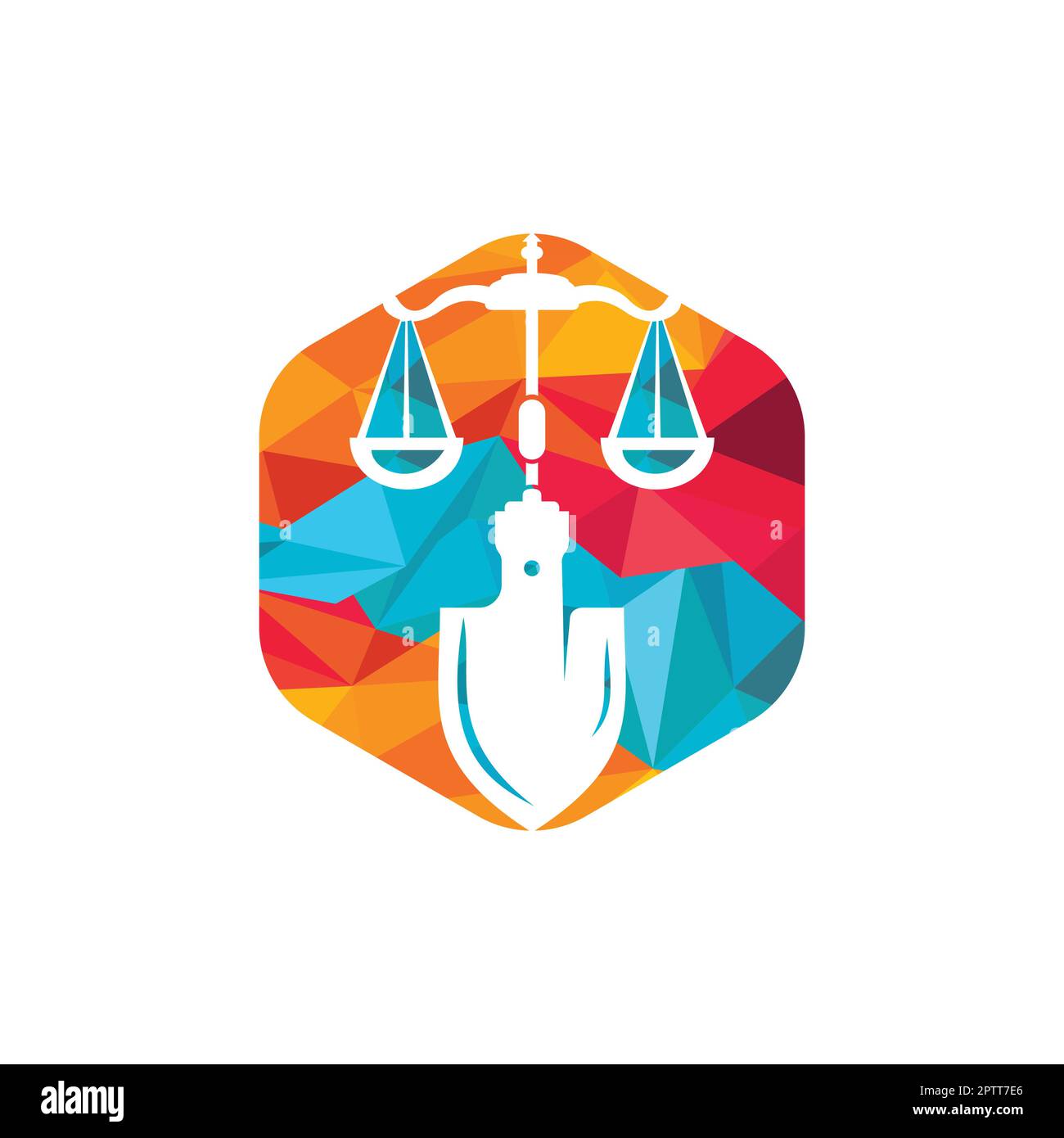 Shovel scale vector logo design. Labor law vector logo design template ...