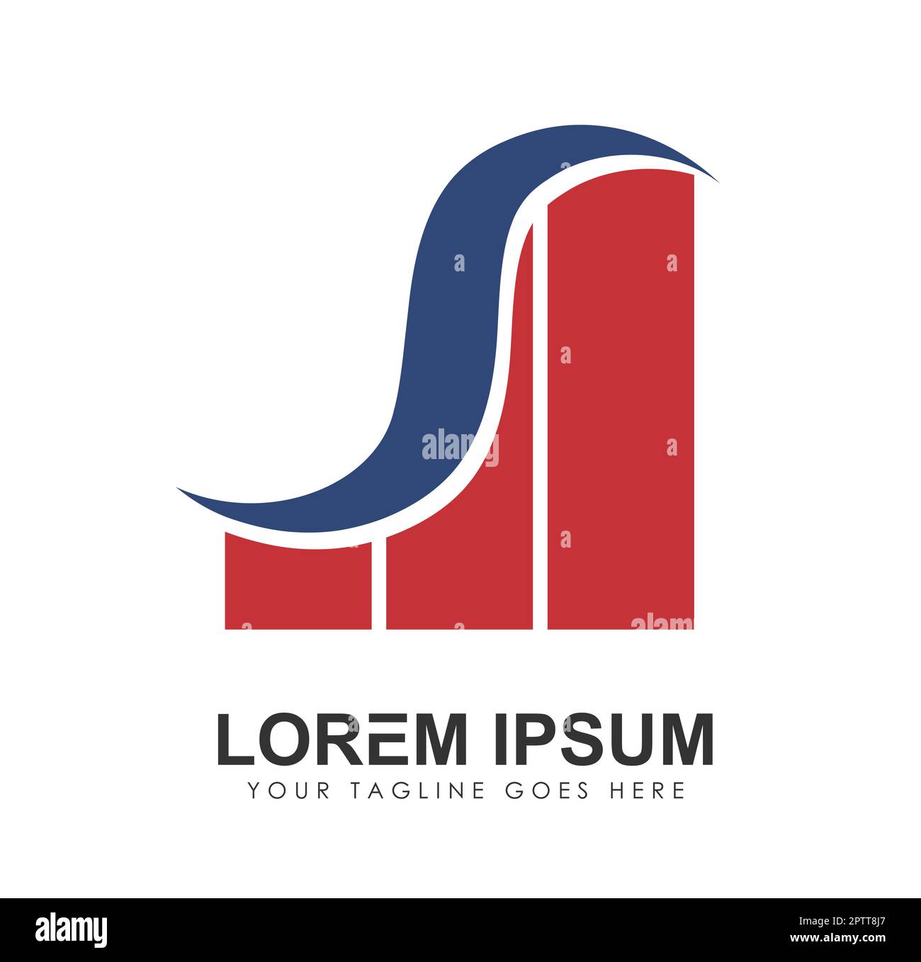 wave and growth bar logo vector icon Stock Vector Image & Art - Alamy