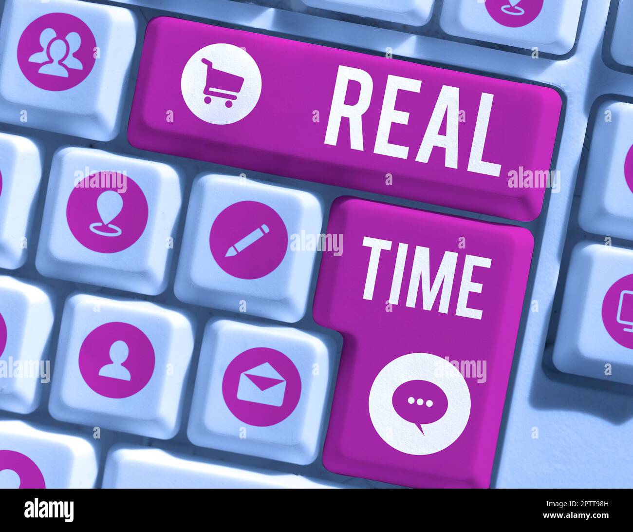 Text caption presenting Real Time, Word for the actual time during ...