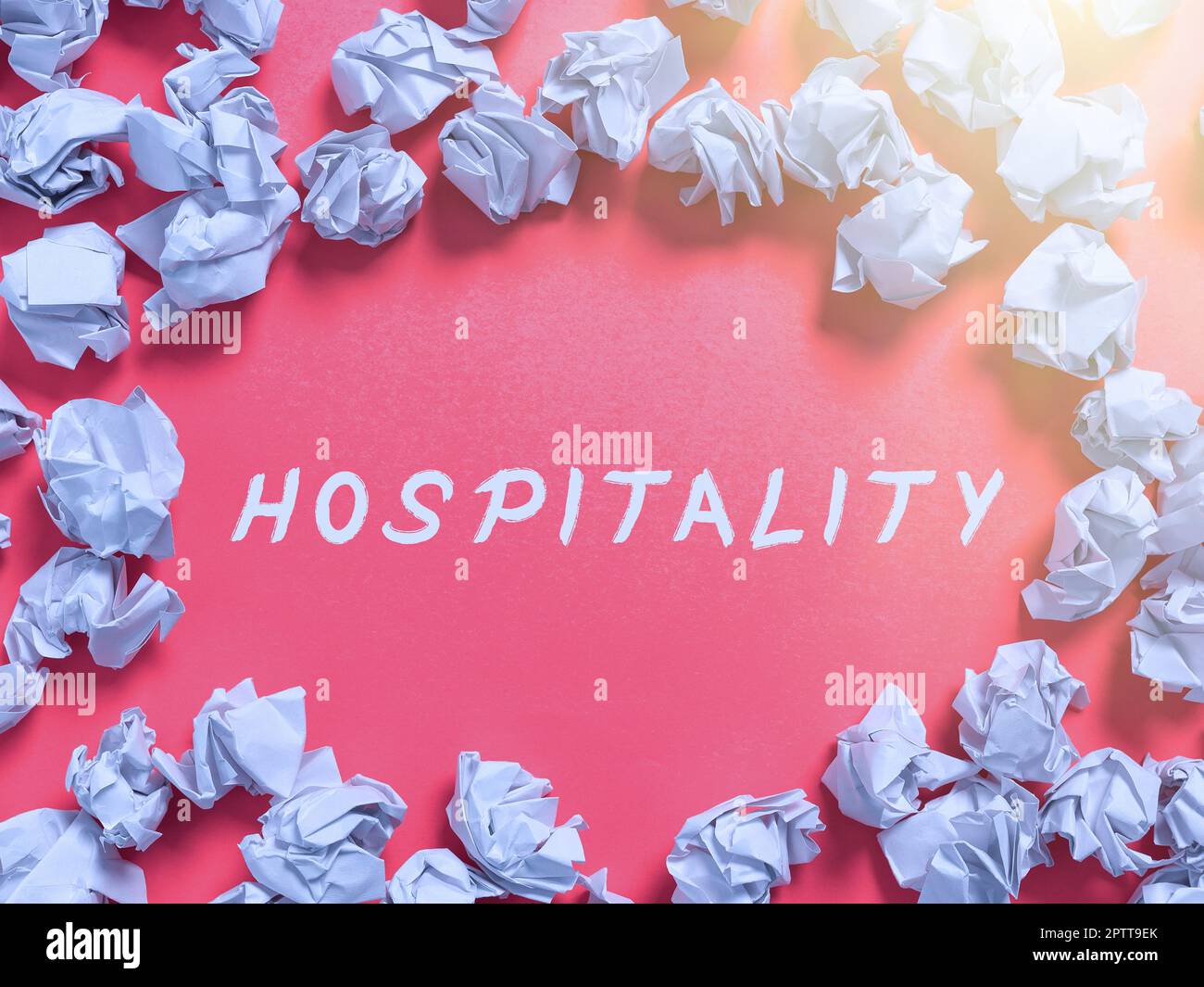 Text caption presenting Hospitality, Word for the friendly and generous ...
