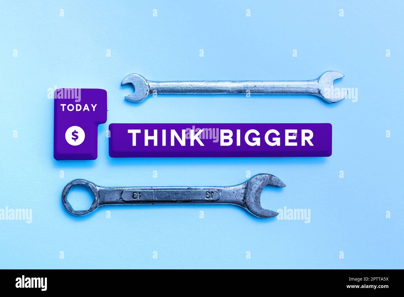 Text caption presenting Think Bigger, Business concept being able to ... Text caption presenting Think Bigger, Business concept being able to ...
