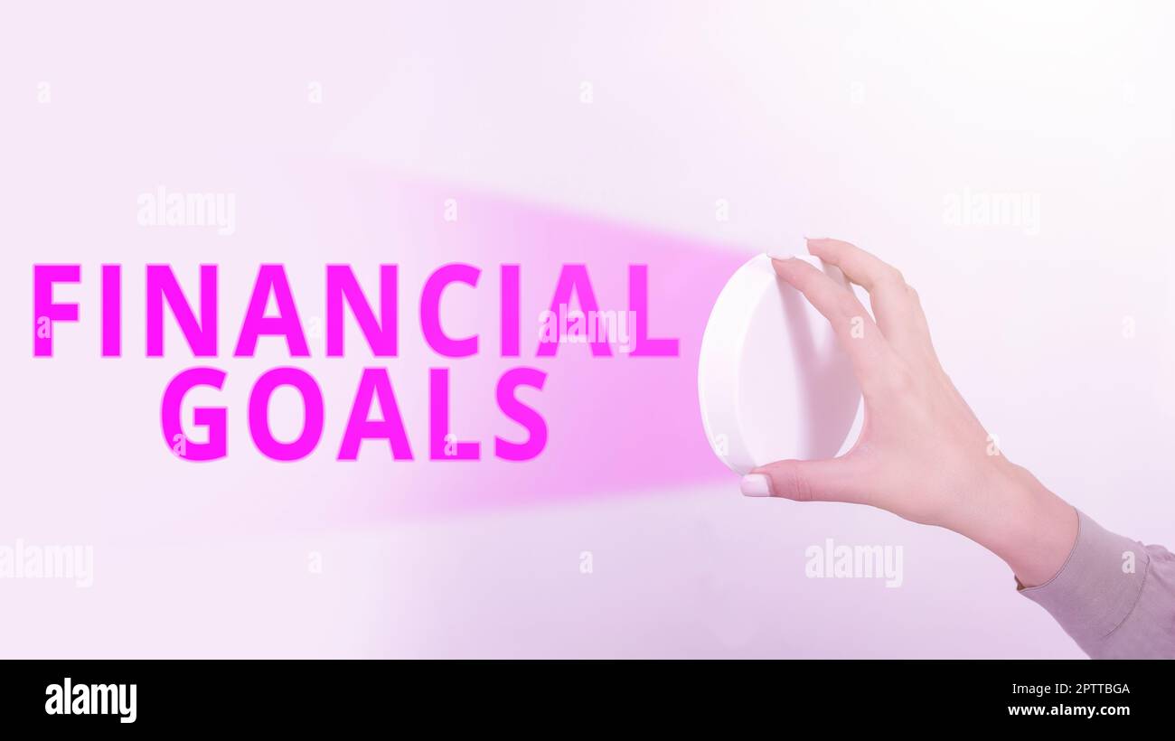 Conceptual caption Financial Goals, Business concept targets usually ...