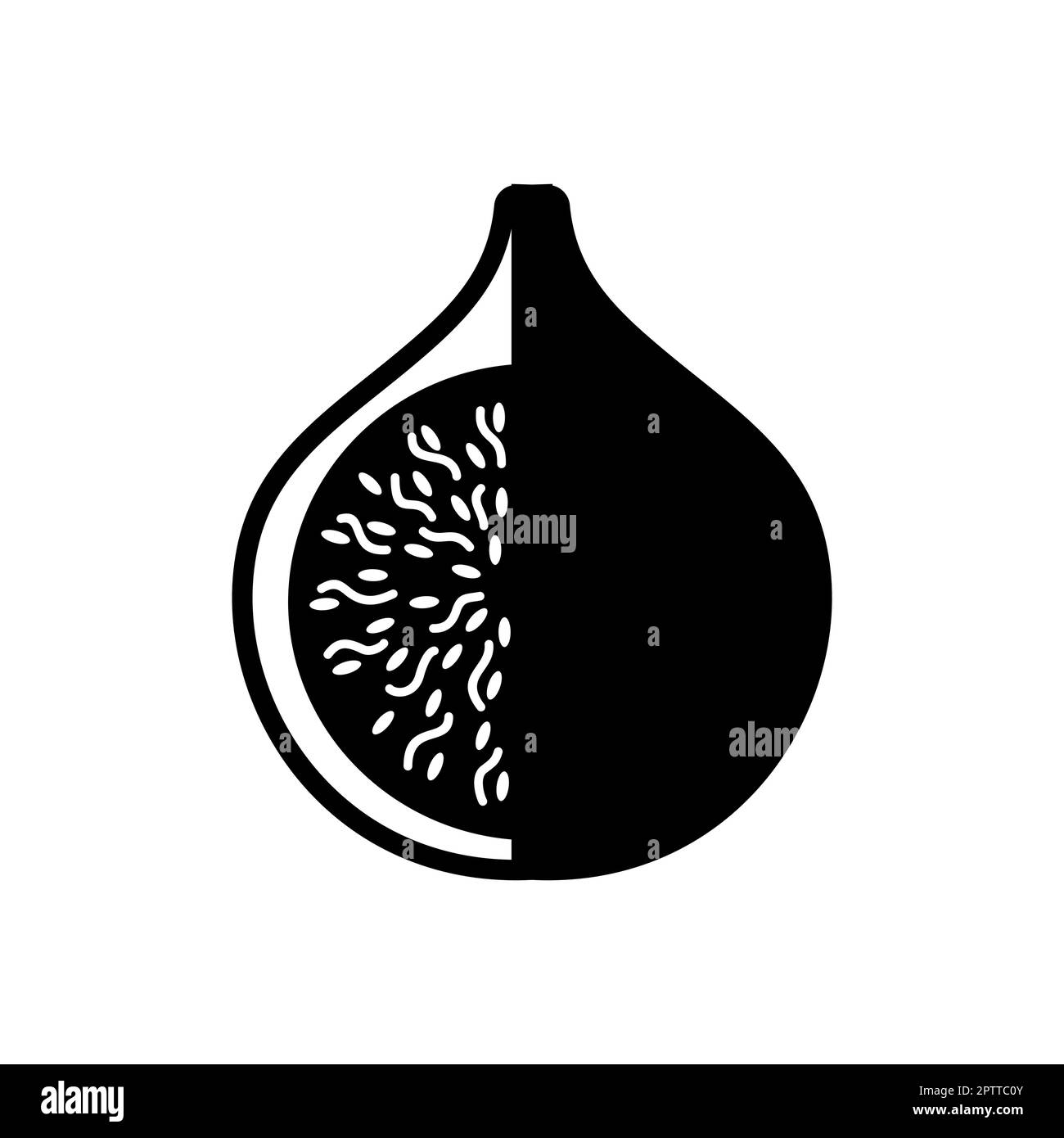 Fresh fig half fruit Black and White Stock Photos & Images - Alamy