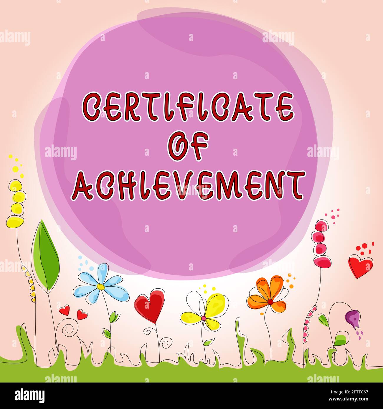 Text showing inspiration Certificate Of Achievement, Word Written on ...