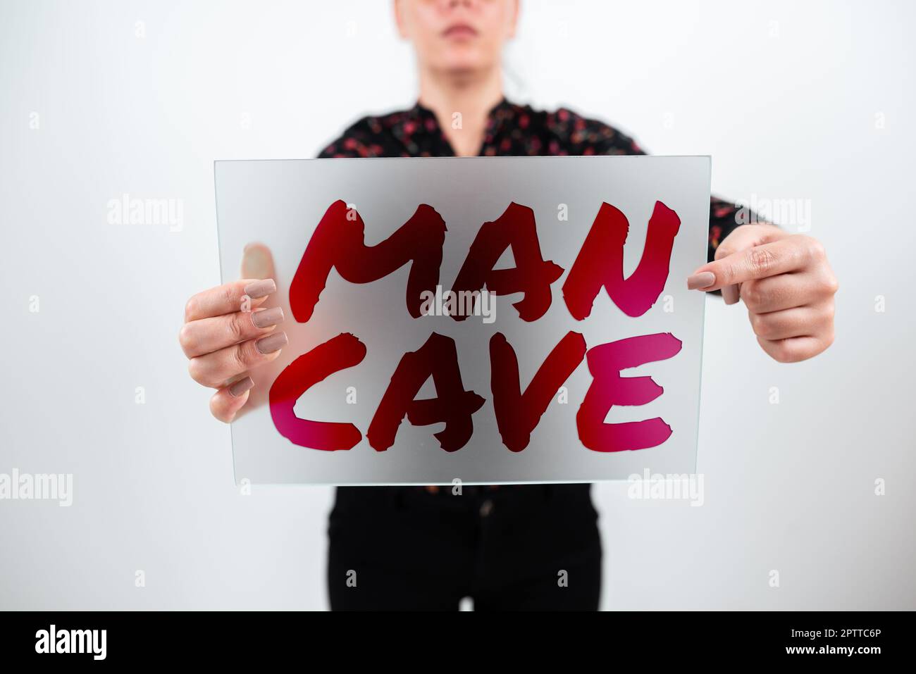 Handwriting text Man Cave, Business idea a room, space or area of a ...