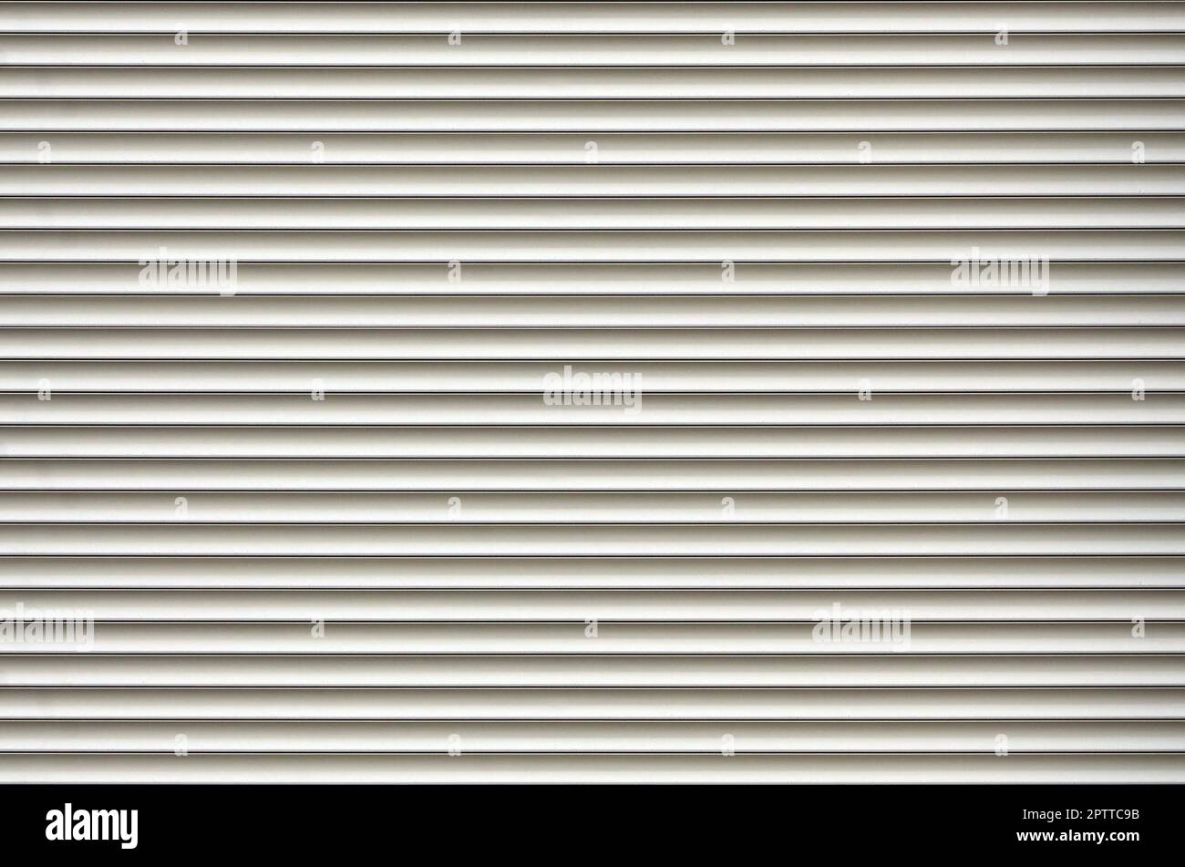 The texture of corrugated metal sheet, white or grey slide door. Old ...