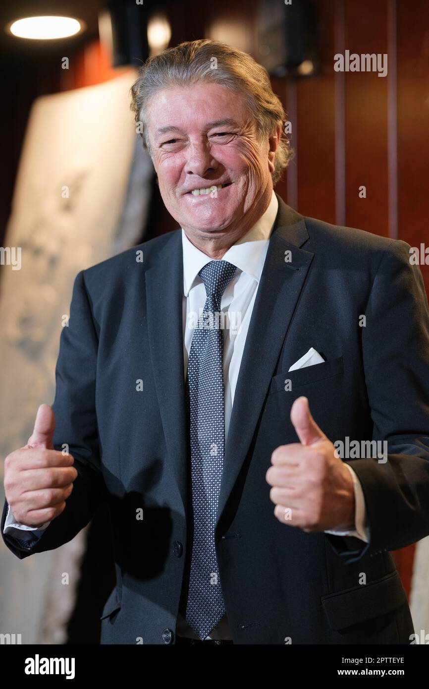Madrid, Spain. 28th Apr, 2023. Singer Francisco Gonzalez Sarria poses ...