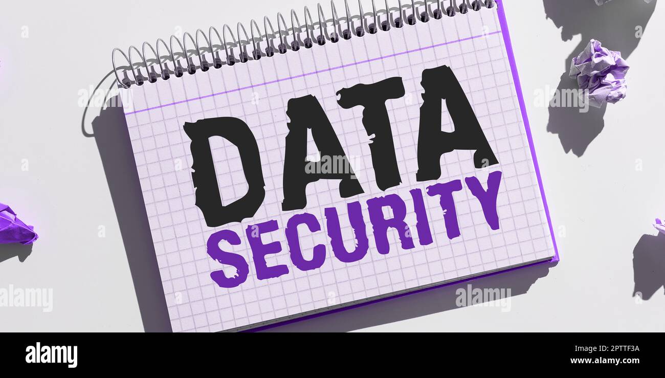 Sign displaying Data Security, Word Written on Confidentiality Disk Encryption Backups Password ...