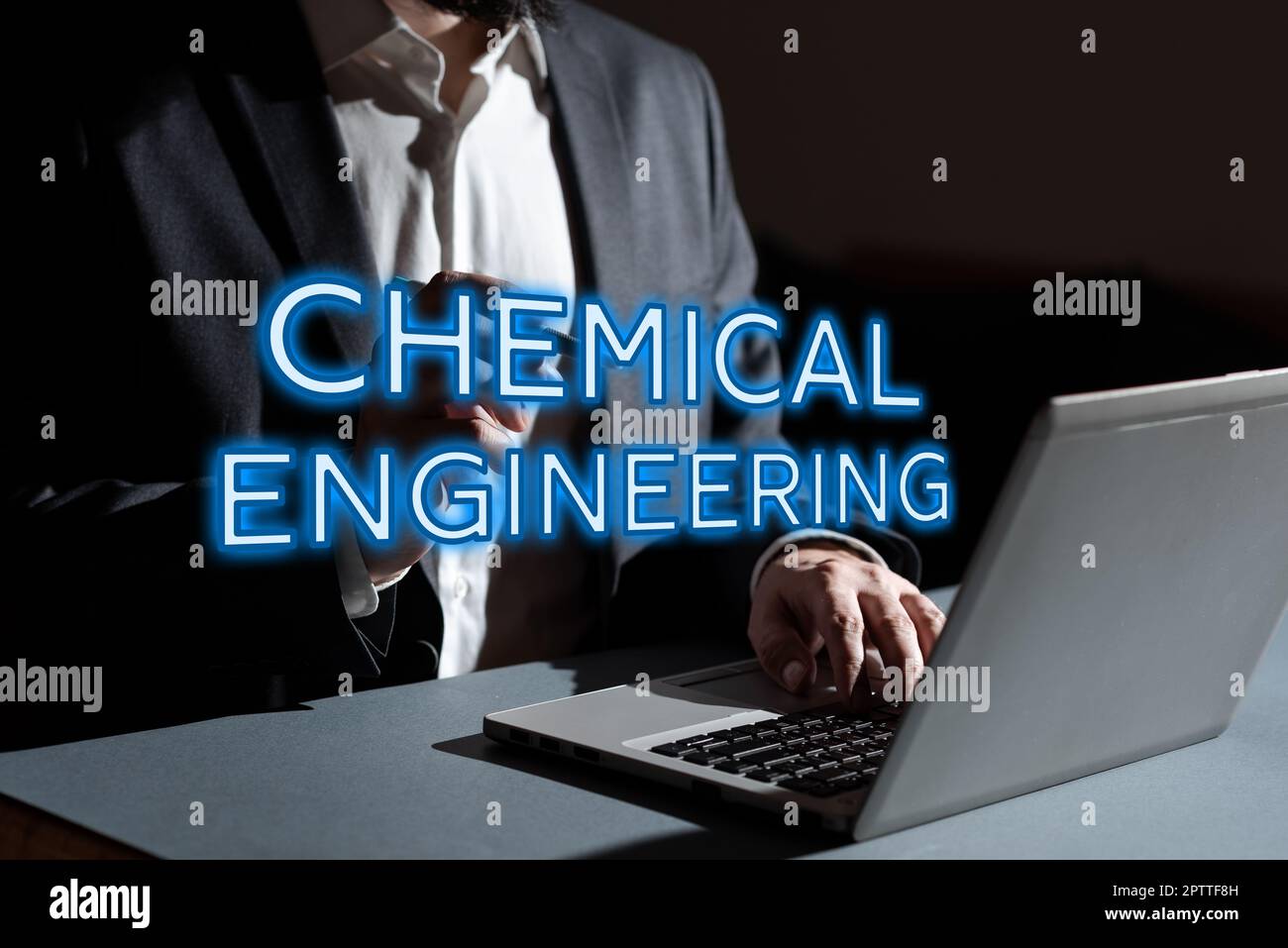 Text caption presenting Chemical Engineering, Word for developing ...