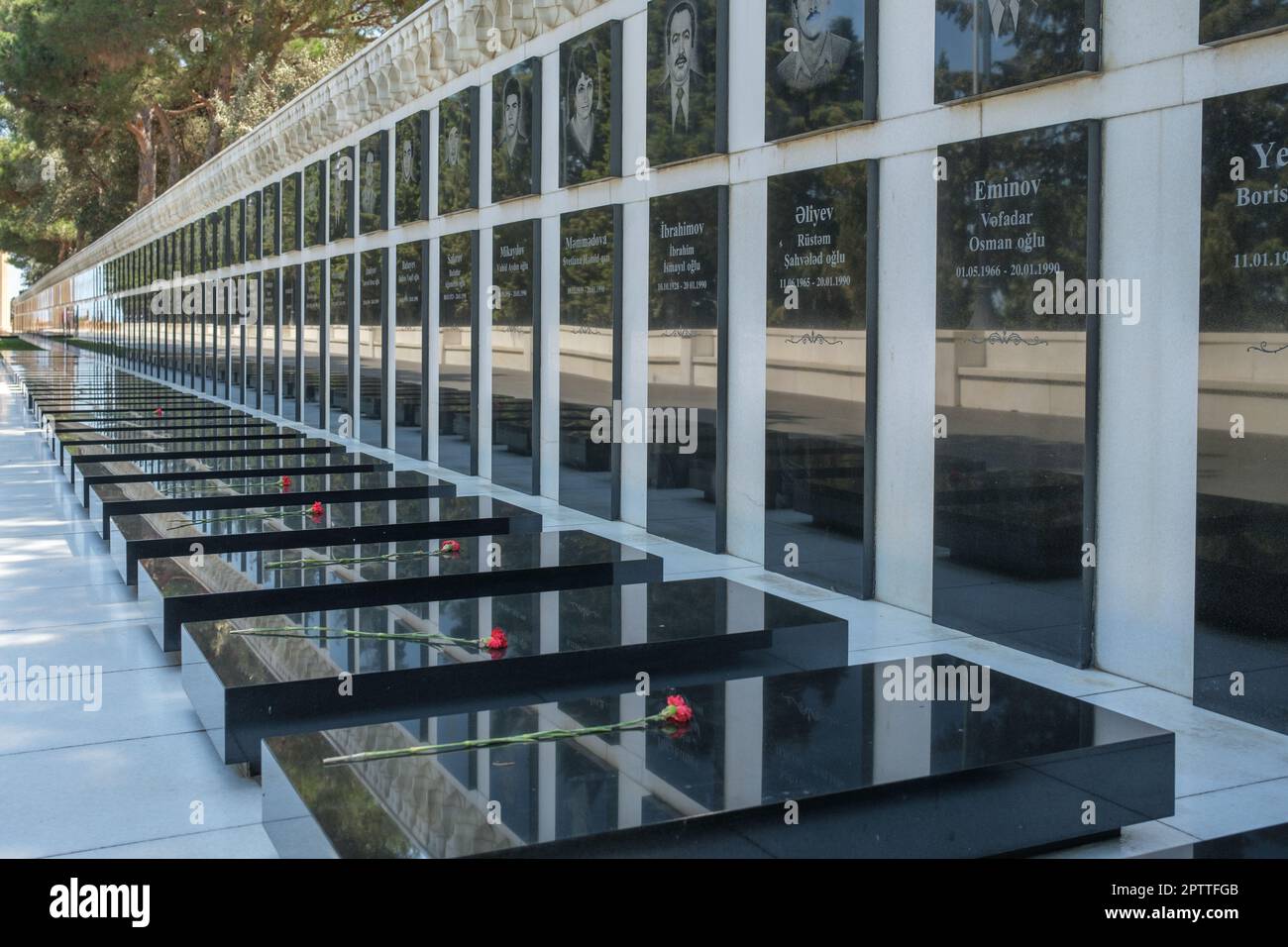 Memorial stones to the fallen, on the Martyrs Lane. Commemorating those who lost their lives in ...