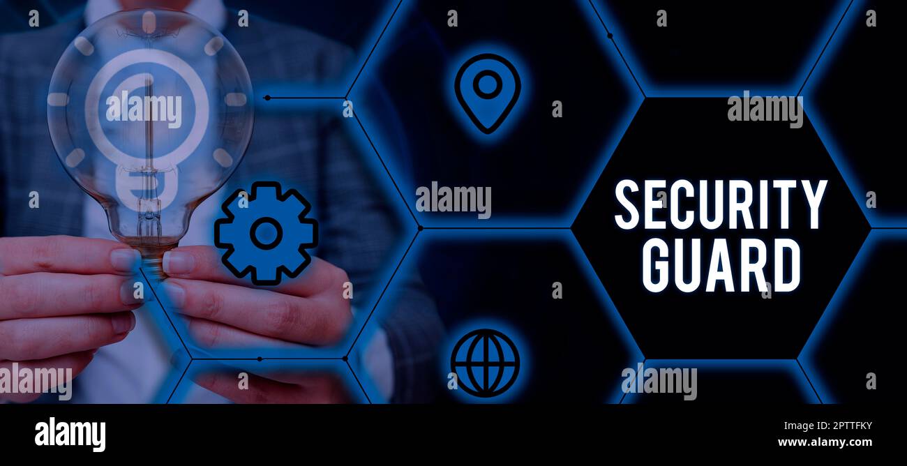 Conceptual Caption Security Guard Concept Meaning Tools Used To Manage Multiple Security