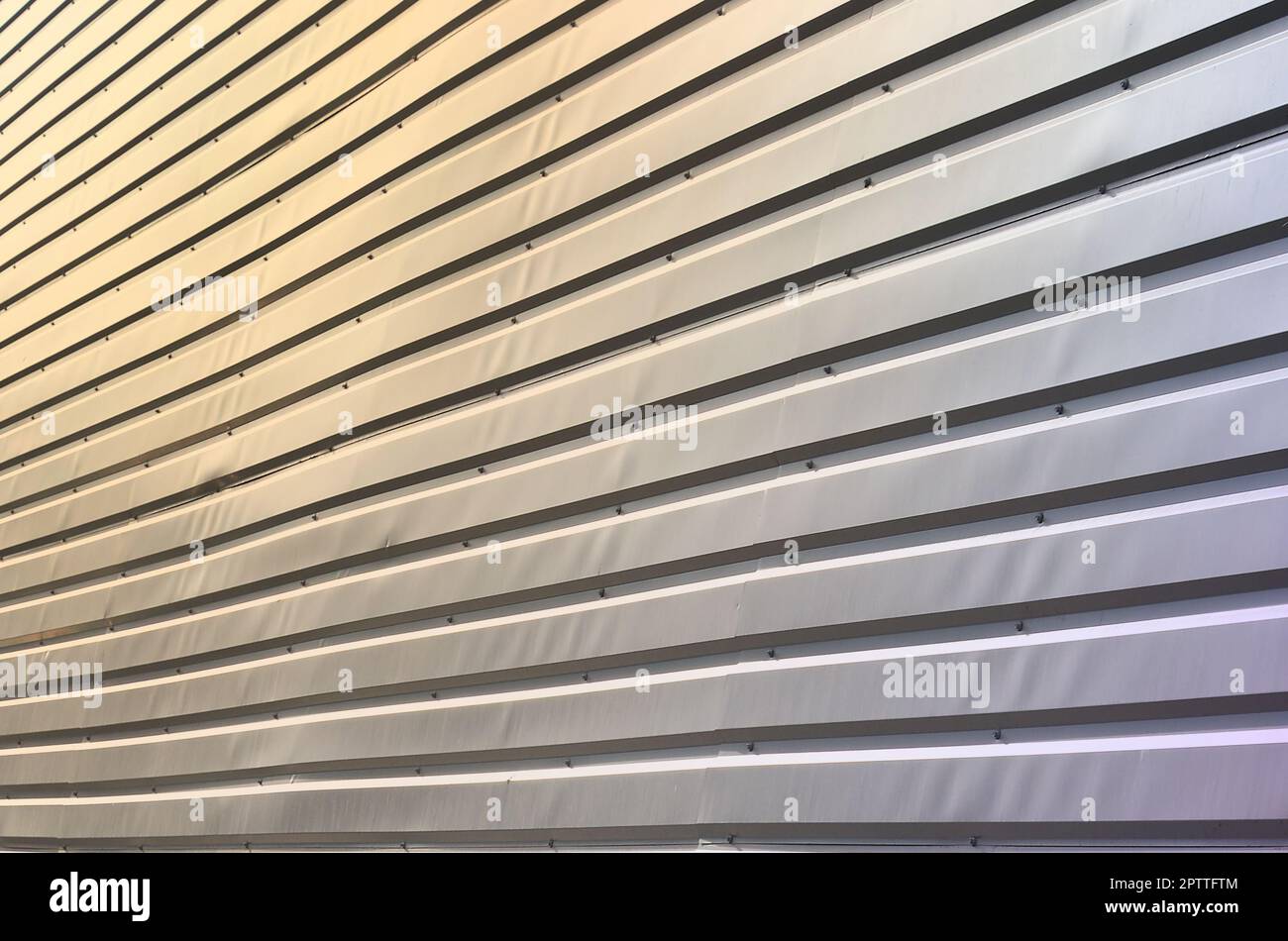 The texture of the wall is made of metal coating of huge aluminum ...