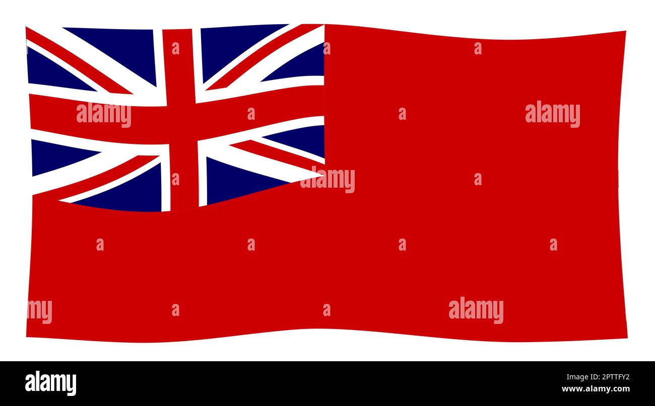 The Union Jack naval flag known as the red duster Stock Photo - Alamy