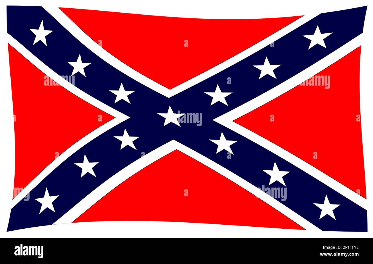 The flag of the confederates during the American Civil War Stock Photo ...