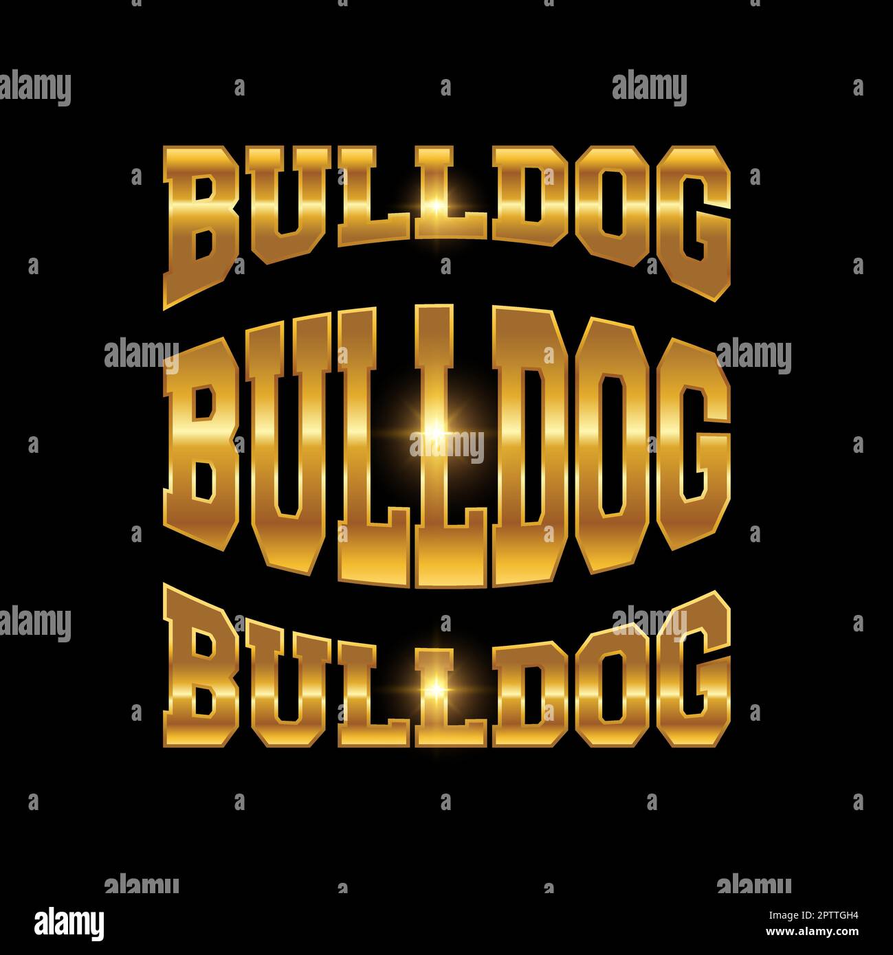 Golden Bulldog Wordmark Logo Sign Stock Vector Image & Art - Alamy