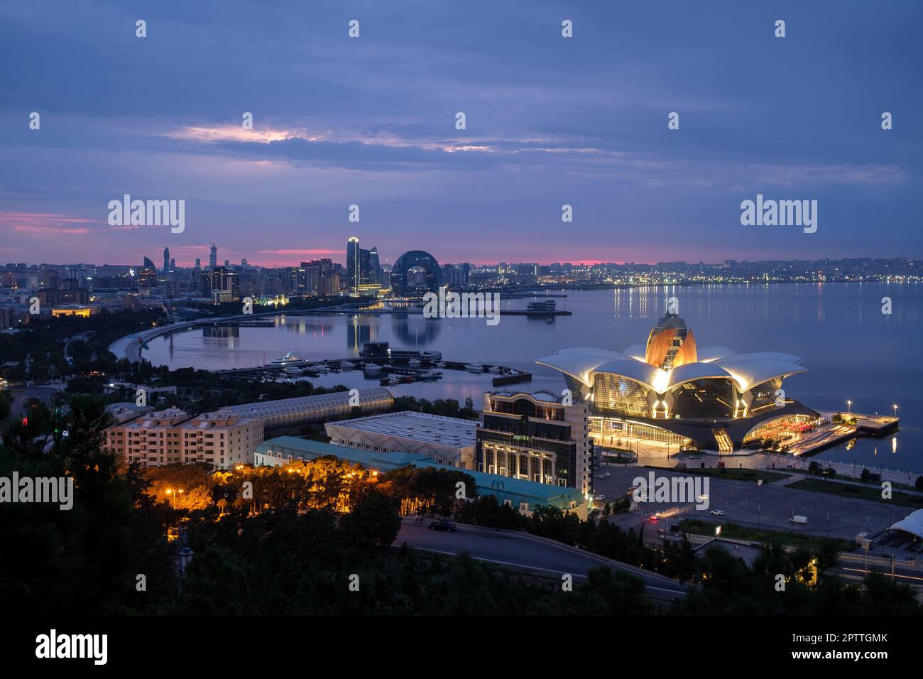 Baku, Azerbaijan. View looking towards Crescent City, with the Denis ...