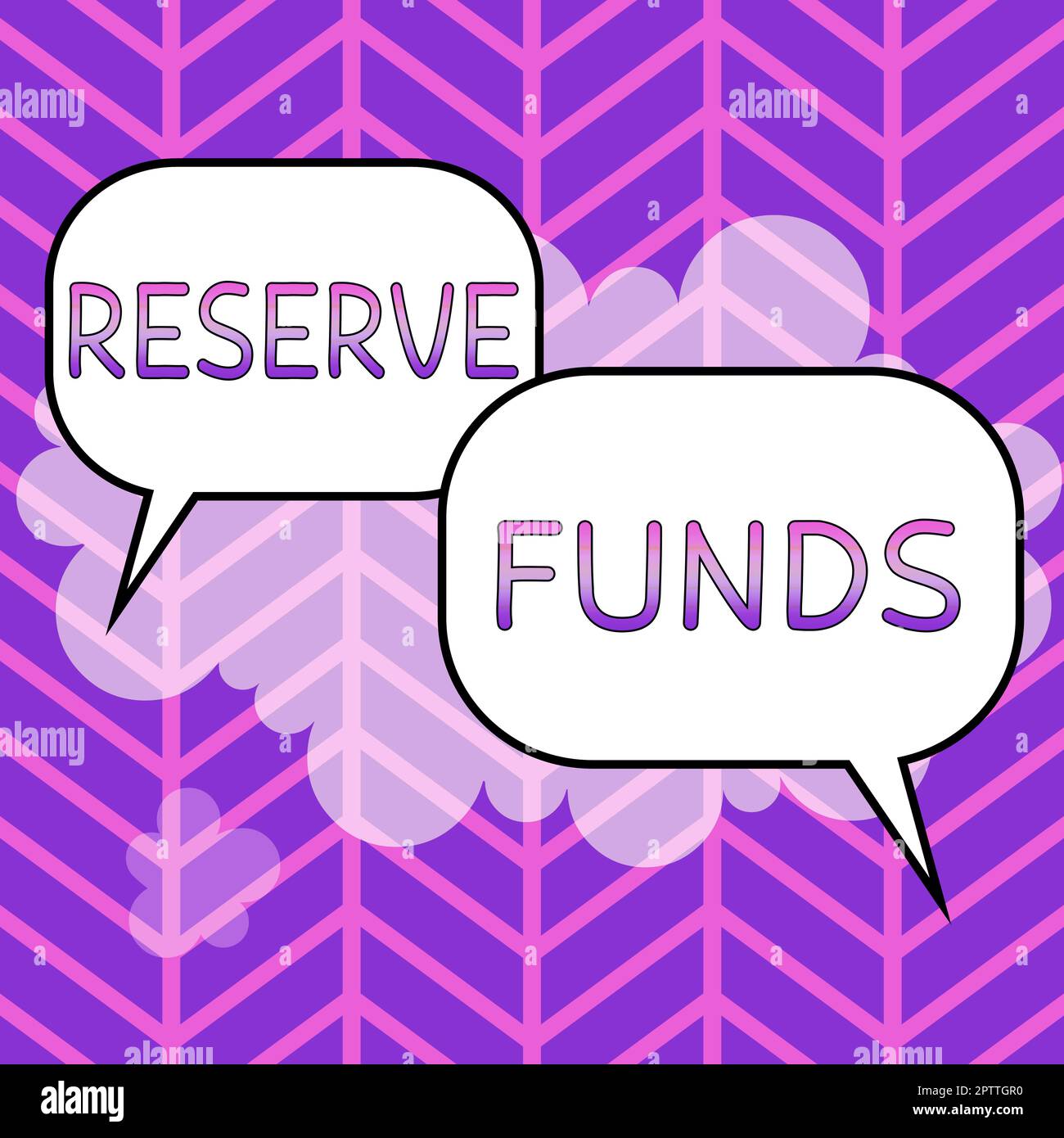 Hand writing sign Reserve Funds, Word Written on money released from ...