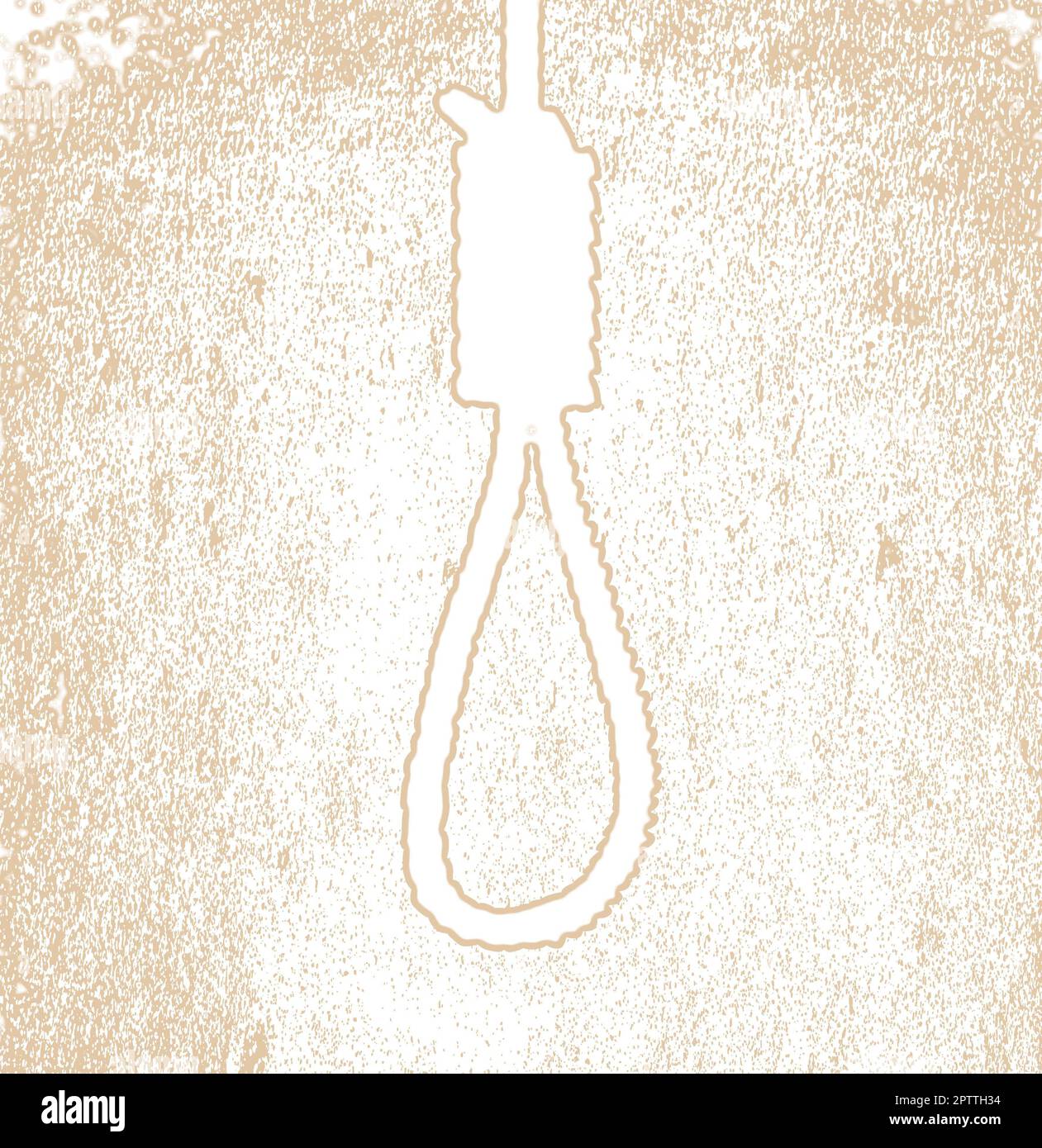 A light sepia style image of a hangman noose knot Stock Photo - Alamy