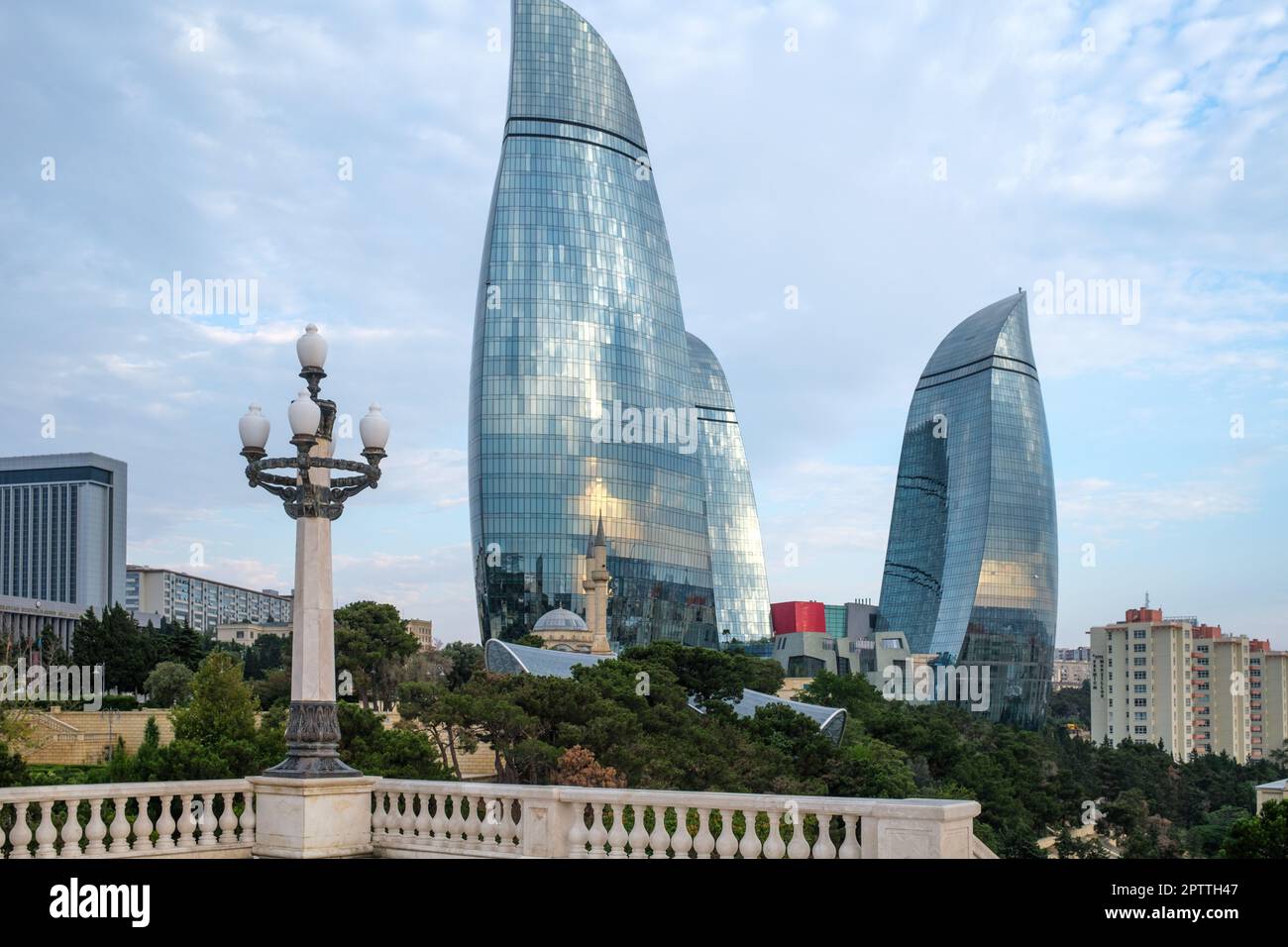 The Flame Towers, Baku, Azerbaijan. designed by HOK architects, they ...