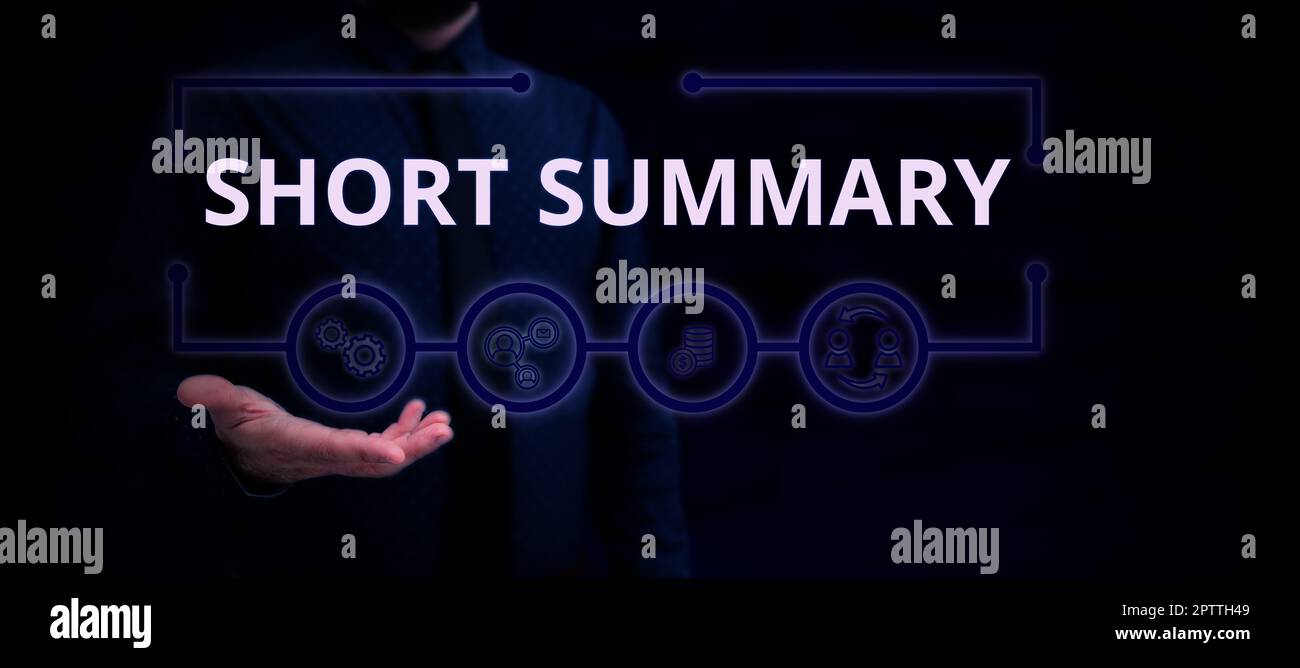 Text caption presenting Short Summary, Internet Concept Brief statement ...