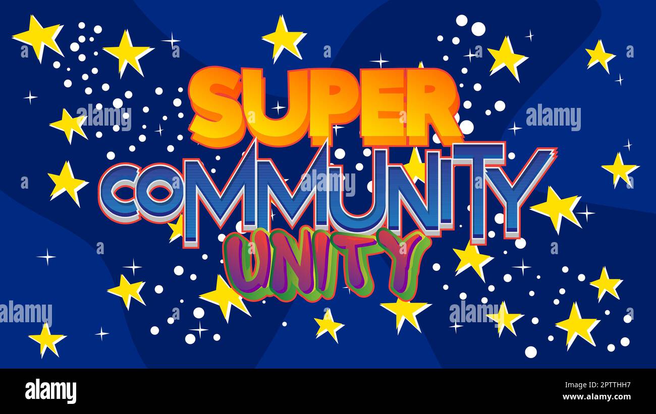 Community Unity. Word written with Children's font Stock Vector Image ...
