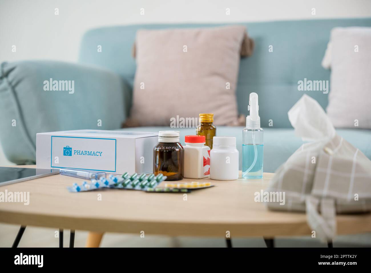 Home medicine with medicine package box free first aid kit with pills ...