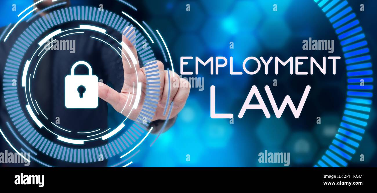 Text caption presenting Employment Law, Concept meaning deals with ...