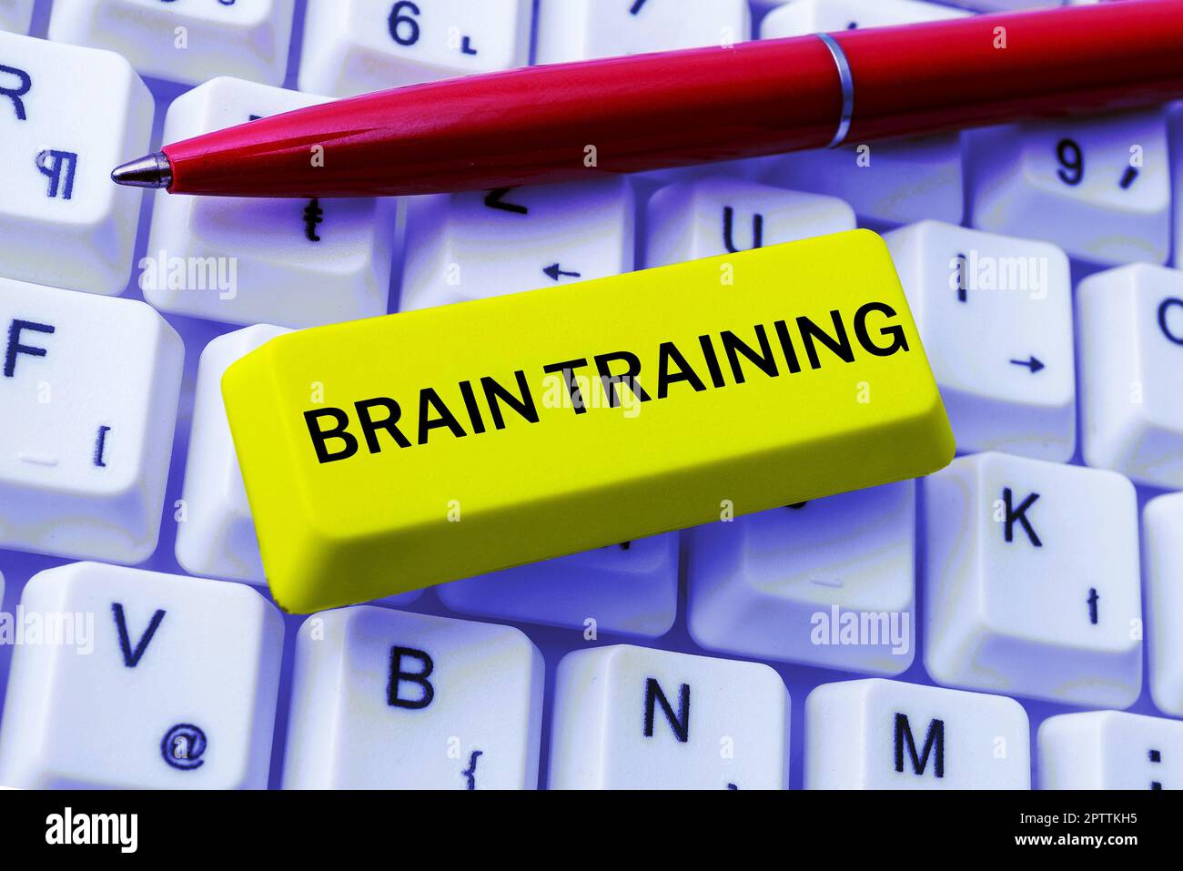 Sign displaying Brain Training, Word Written on mental activities to ...