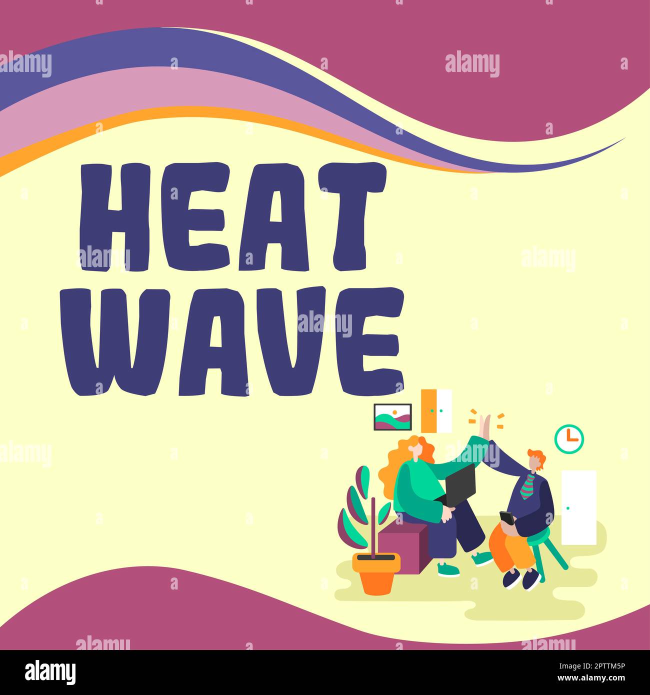 Sign displaying Heat Wave, Business approach a prolonged period of ...