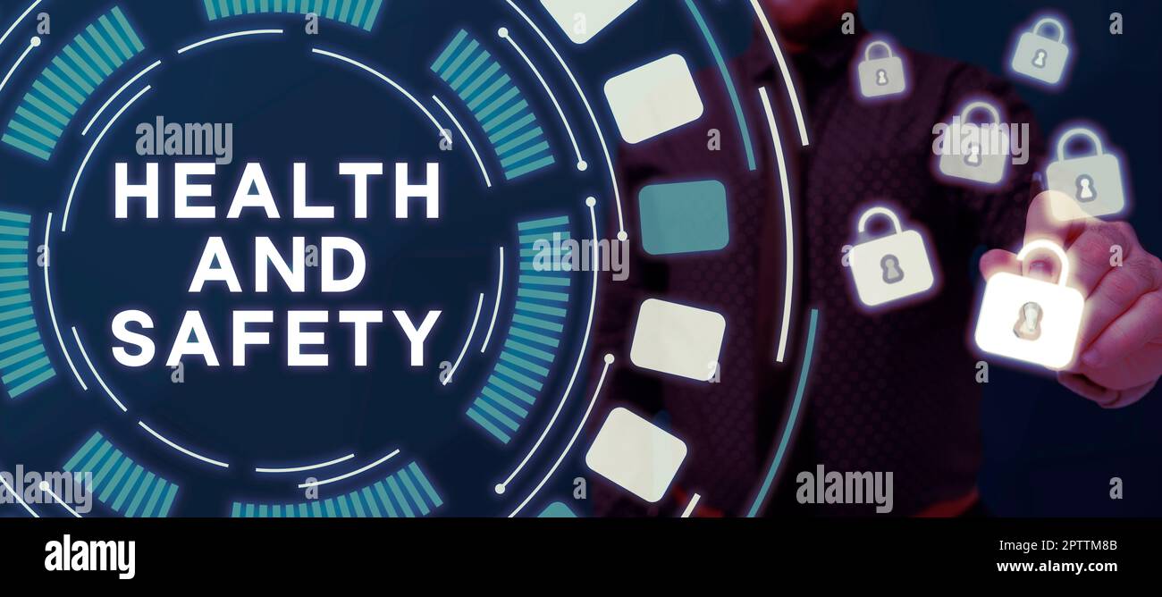Inspiration showing sign Health And Safety, Conceptual photo Taking the ...