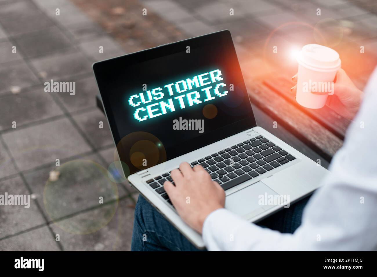 Text sign showing Customer Centric, Internet Concept process of looking ...