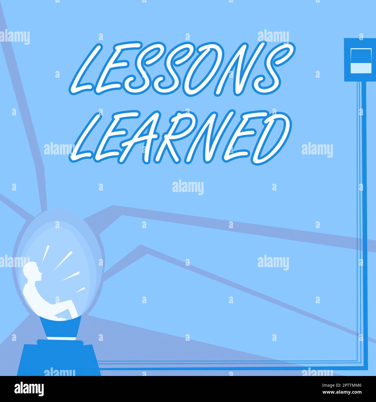 Conceptual display Lessons Learned, Business concept Promote share and use knowledge derived ...