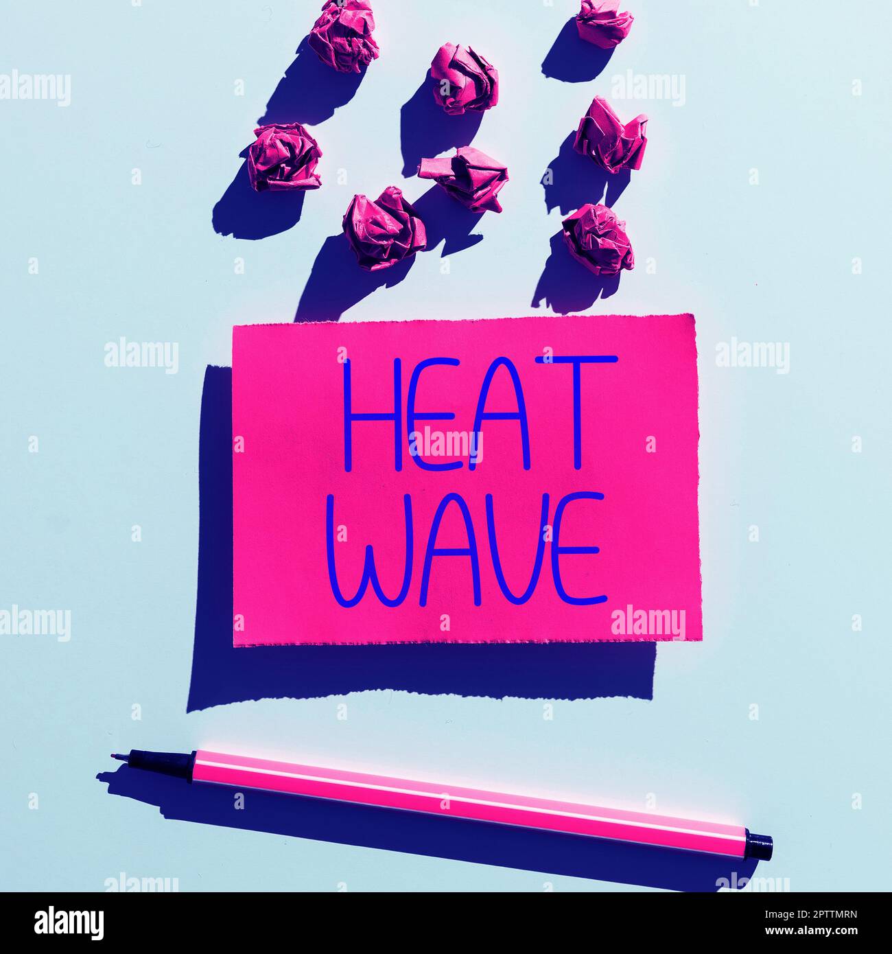 Text showing inspiration Heat Wave, Word Written on a prolonged period ...
