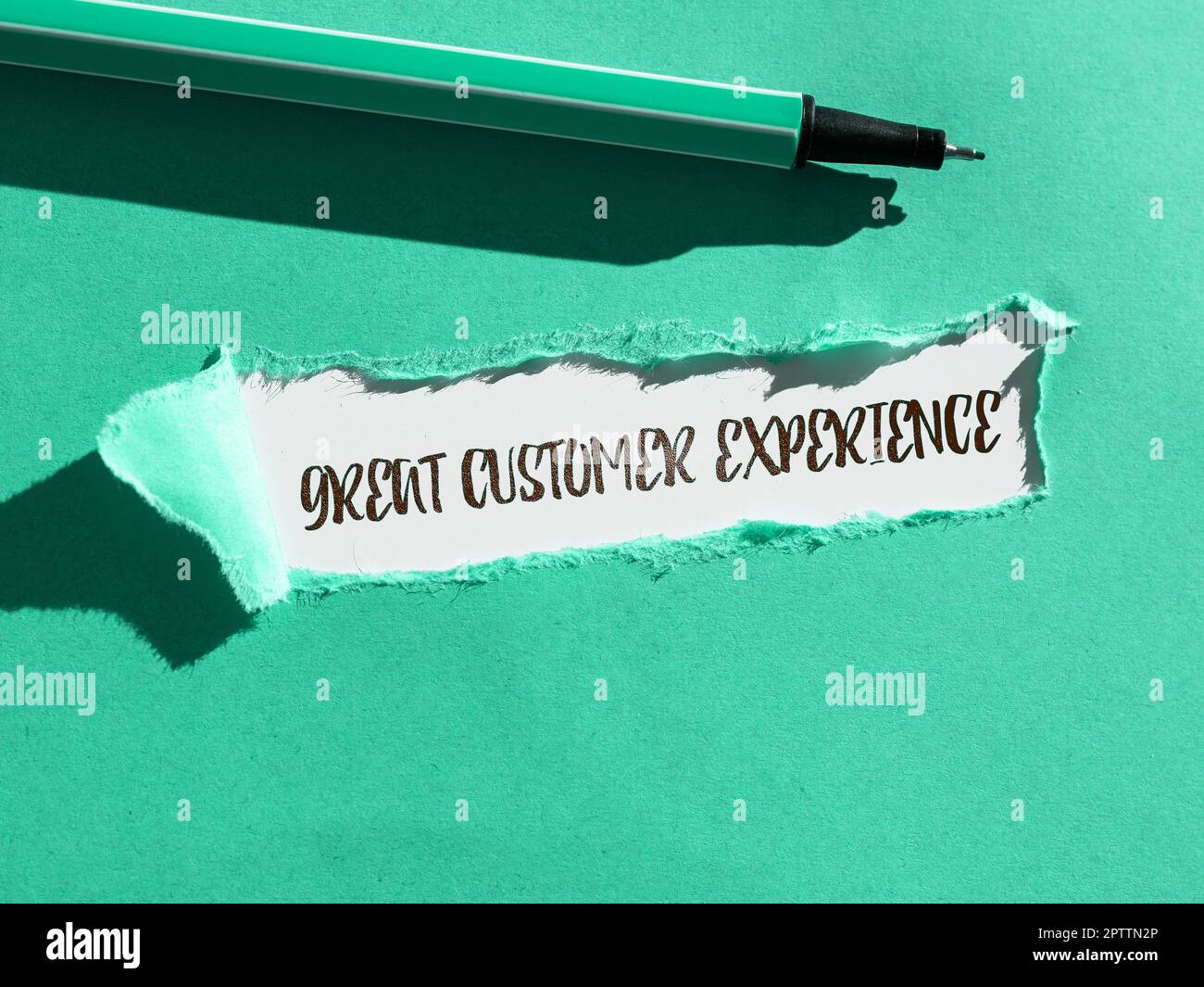 Sign displaying Great Customer Experience, Business idea responding to ...