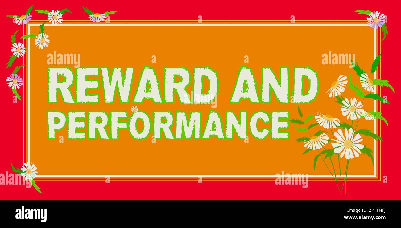 Writing Displaying Text Reward And Performance Business Concept Given In Recognition Of Service