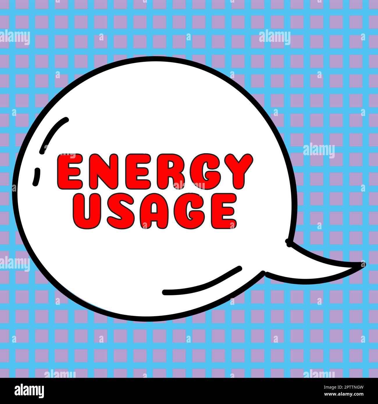 Conceptual display Energy Usage, Word for Amount of energy consumed or ...