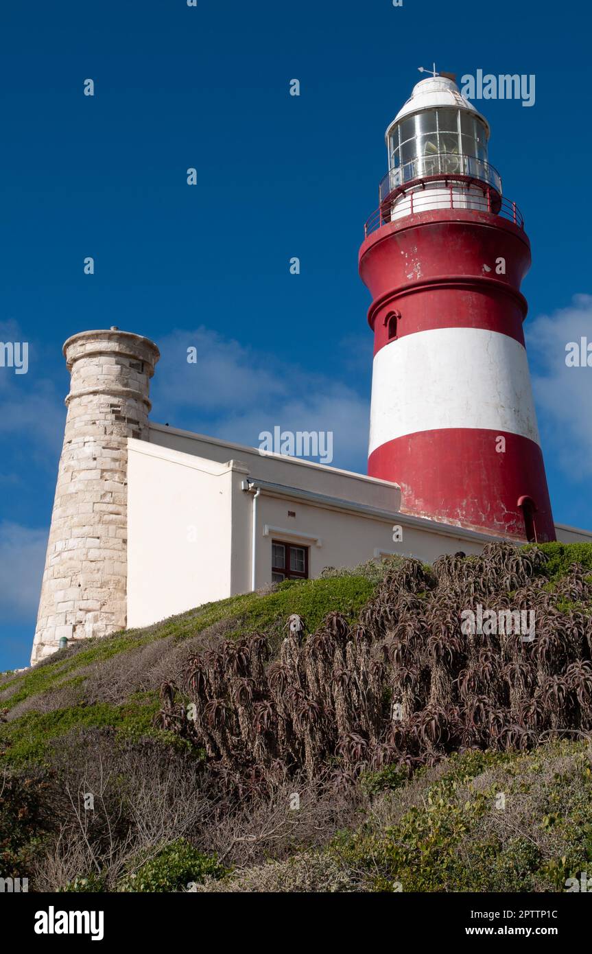 The southernmost Lighthouse in Africa, at Agulhas, where the Indian and ...