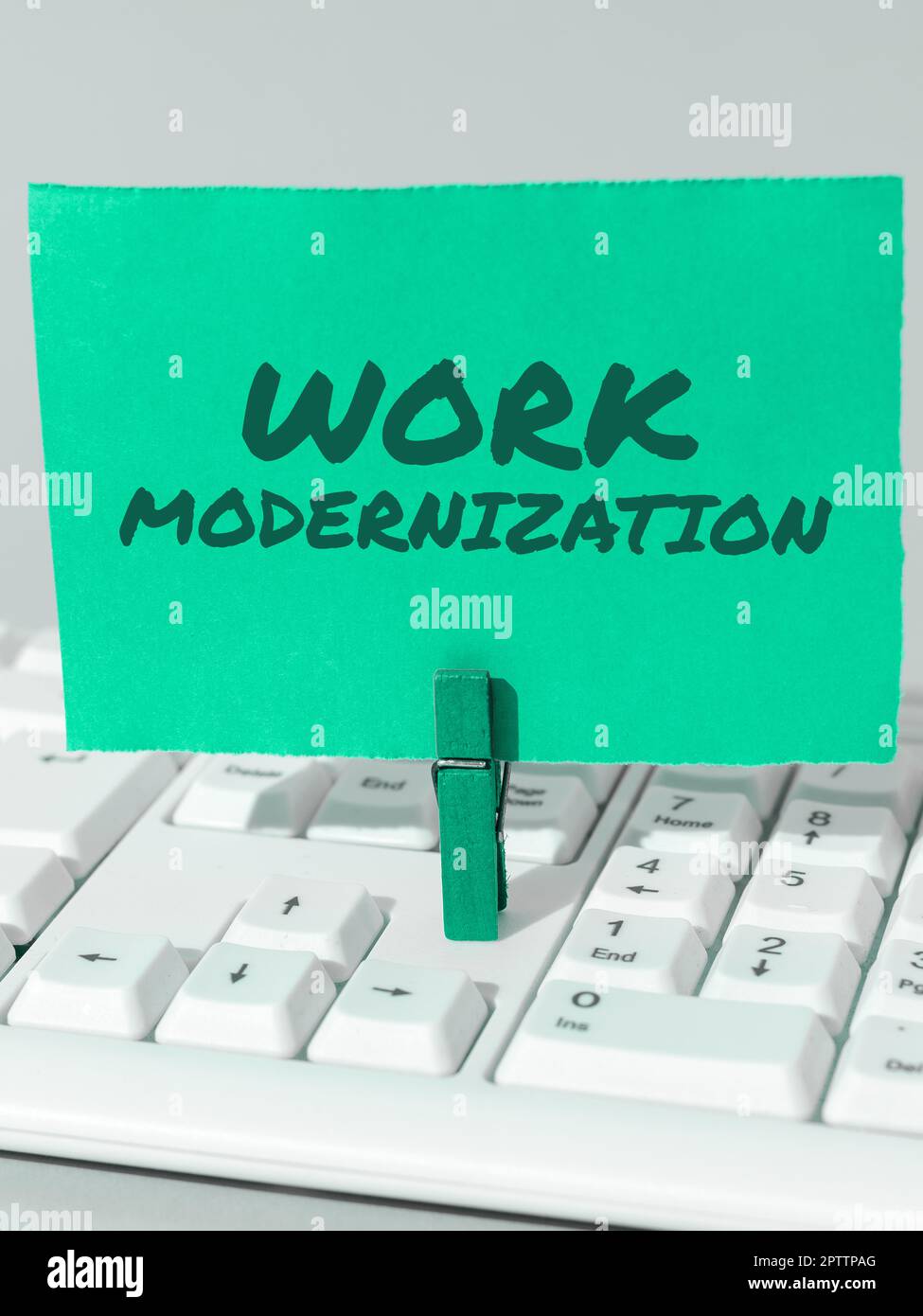 Handwriting text Work Modernization, Word Written on changing product ...