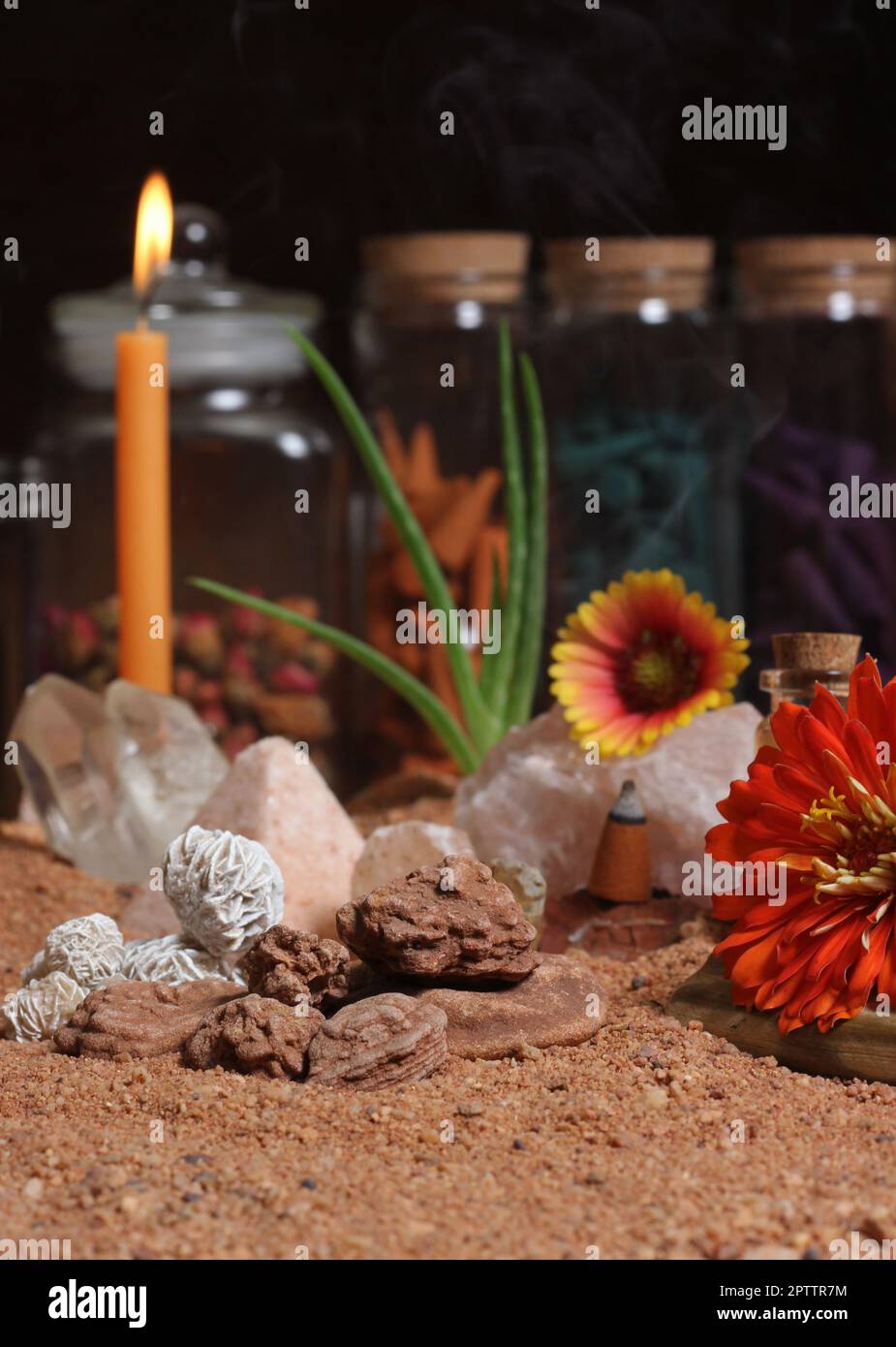 Desert Rose Rocks With Quartz Crystals on Australian Red Sand ...