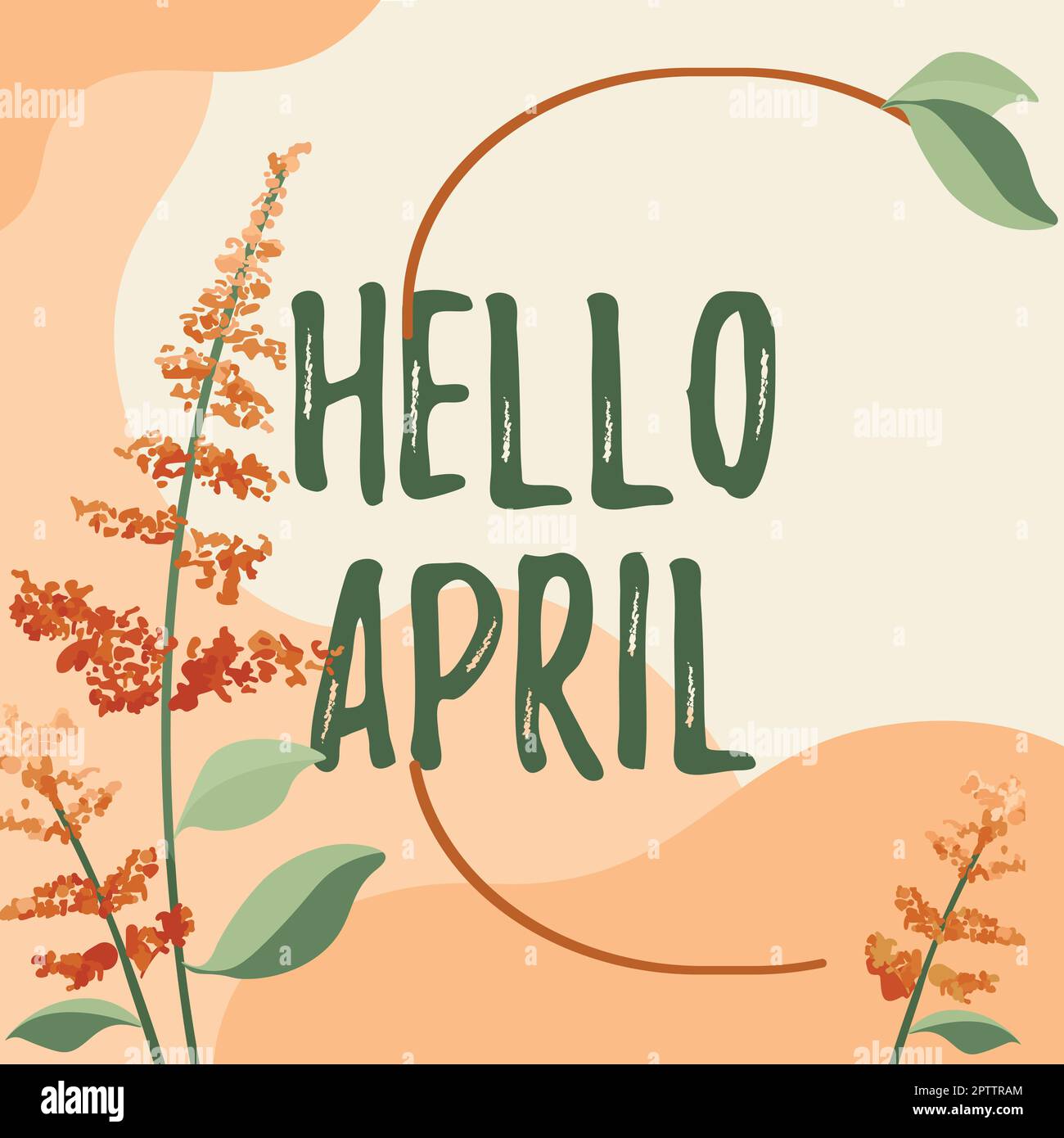 Inspiration showing sign Hello April, Word for a greeting expression ...
