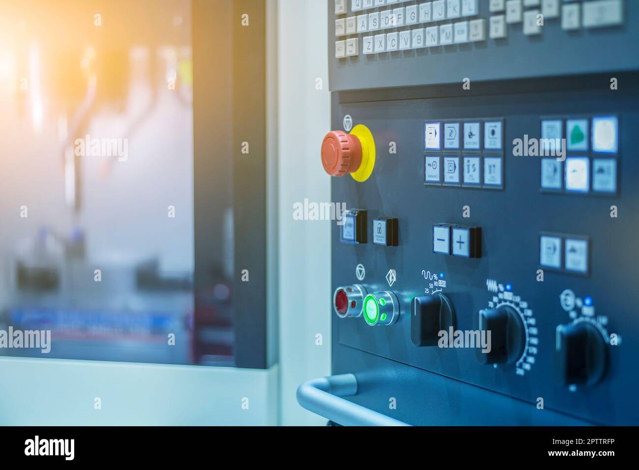 CNC Machine milling part control panel manufacturing Stock Photo - Alamy