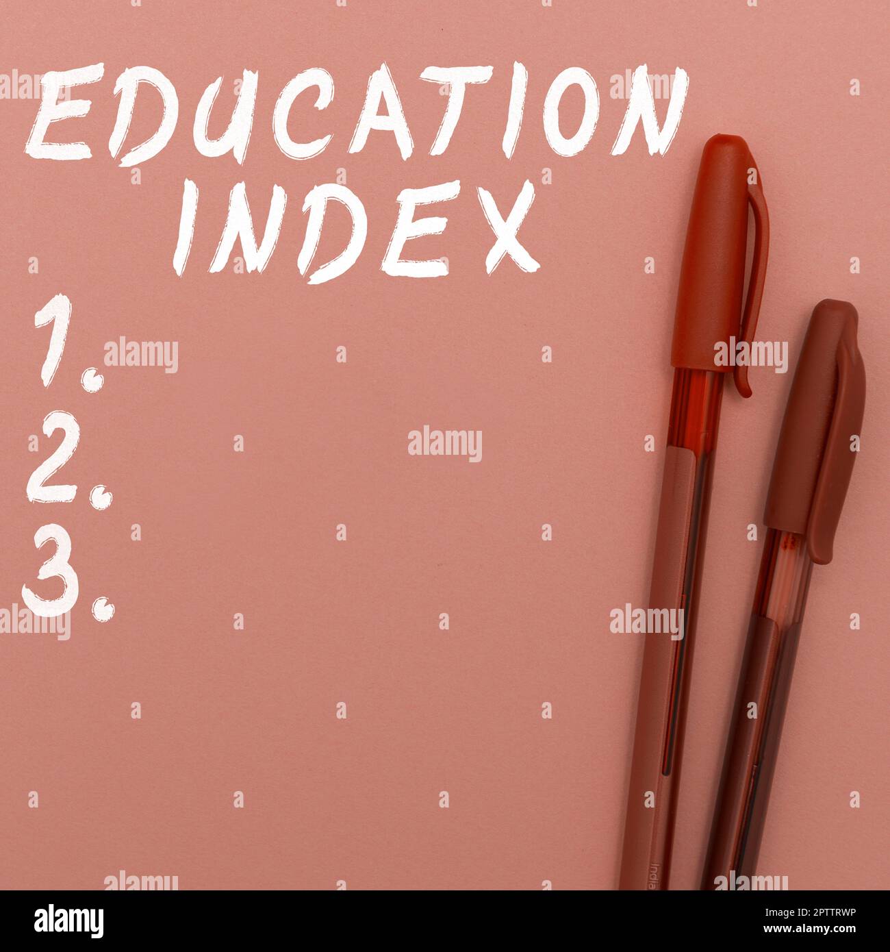 Hand writing sign Education Index, Word Written on aiming to meet ...