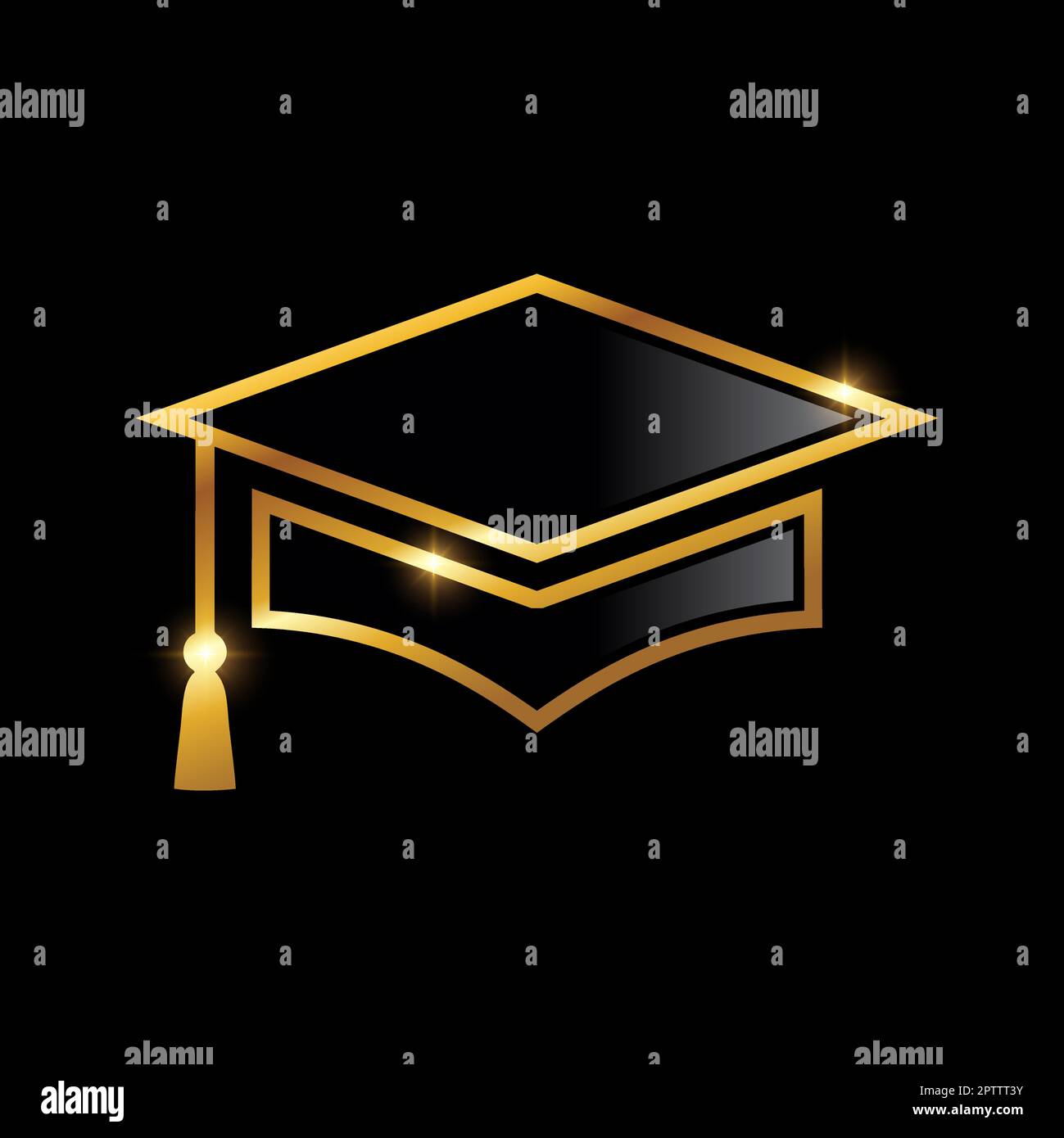 Creative Luxury Graduation Cap Sign Stock Vector Image & Art - Alamy