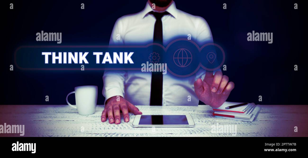 Text showing inspiration Think Tank, Conceptual photo Thinking of ...